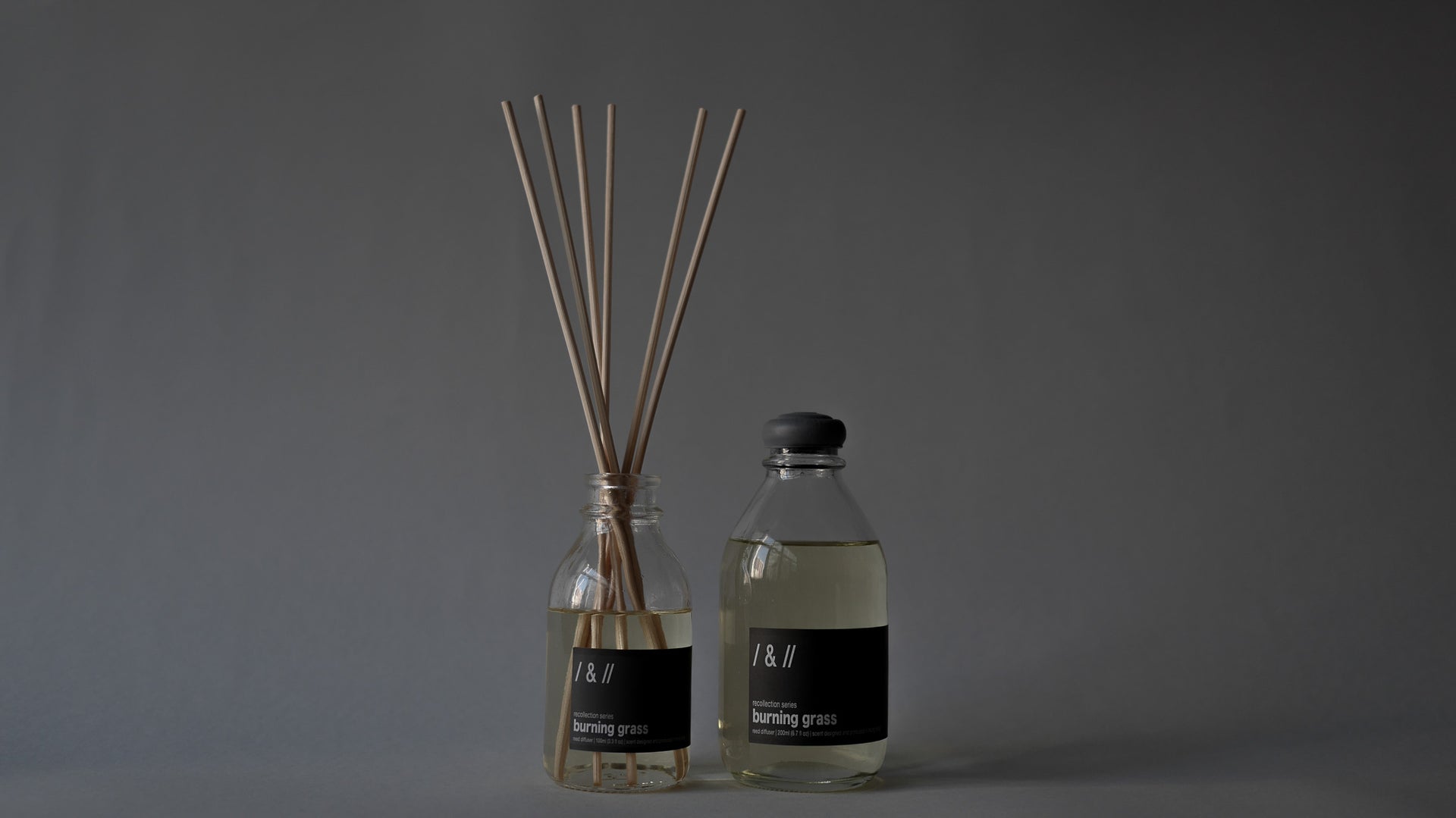 glass bottle reed diffuser 100ml / 200ml – s/ash & para//el