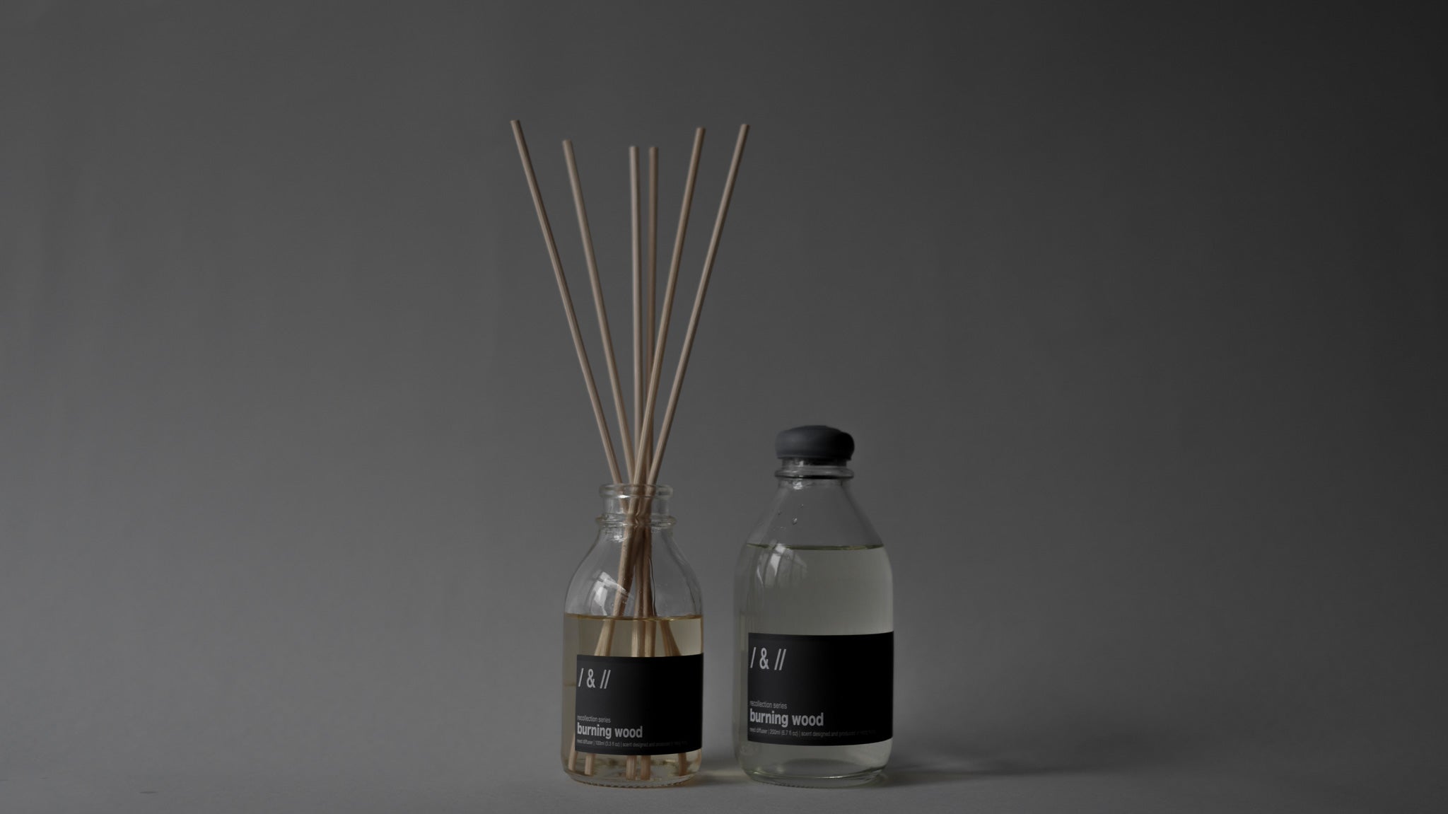 glass bottle reed diffuser 100ml / 200ml – s/ash & para//el