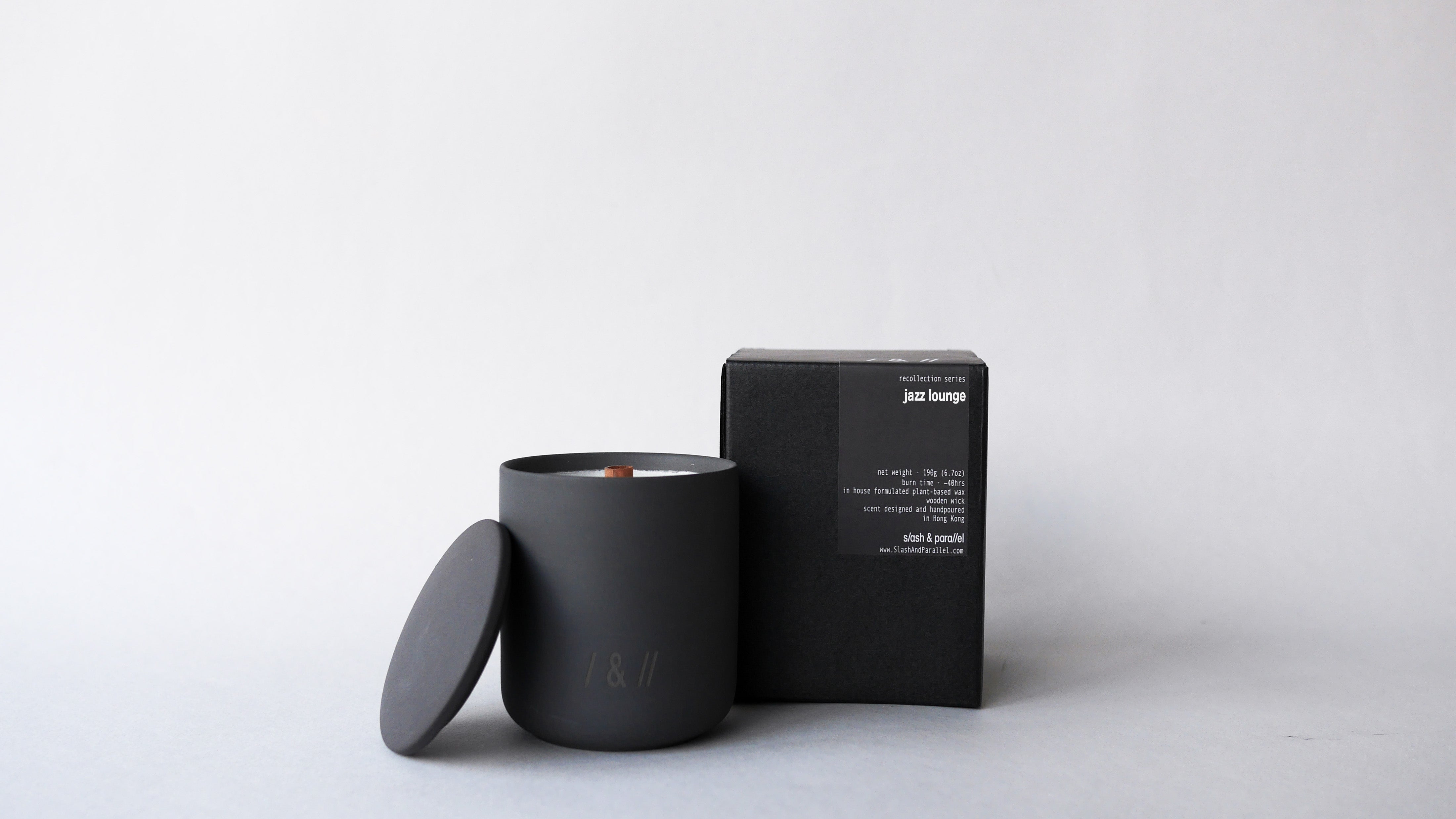 jazz lounge / scented candle 190g // recollection series – s/ash & para//el